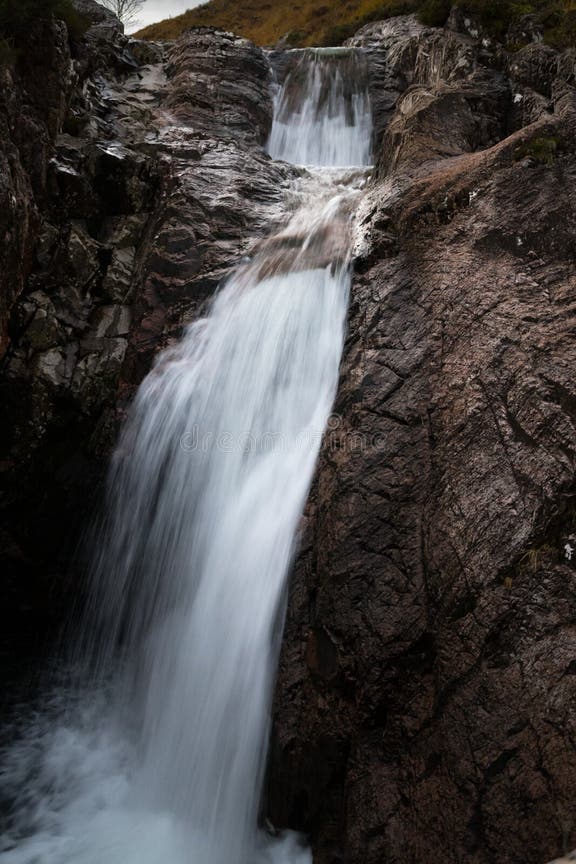 Glencoe waterfall stock image. Image of pool, beautiful - 105607987