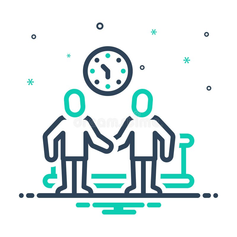 Meeting Time icon stock illustration. Illustration of fully - 269756740