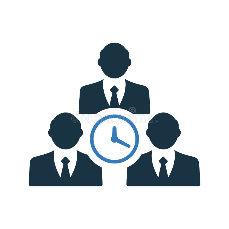 Meeting Time icon stock illustration. Illustration of fully - 269756740