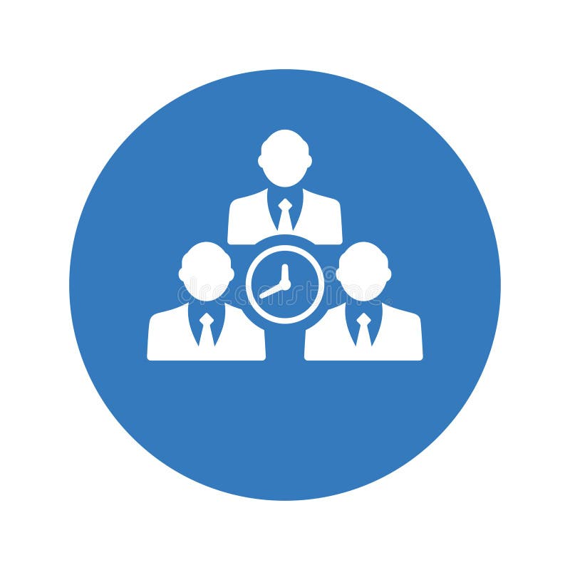 Meeting Time Icon. Business Teamwork Sign. Vector Stock Vector ...