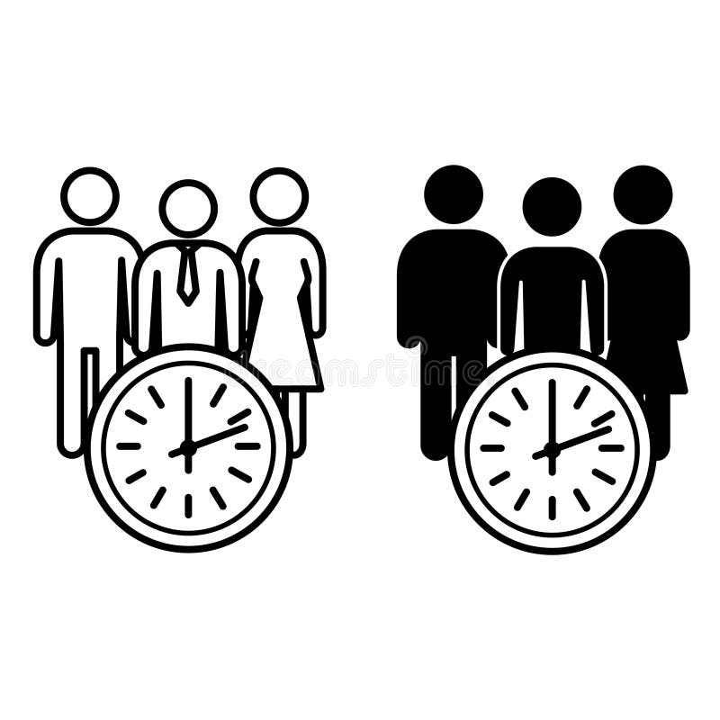 Meeting Time Icons. stock vector. Illustration of management - 356774052