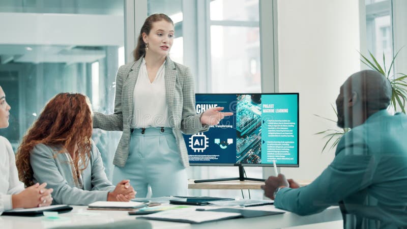 Meeting, Training and Machine Learning Presentation with Business ...