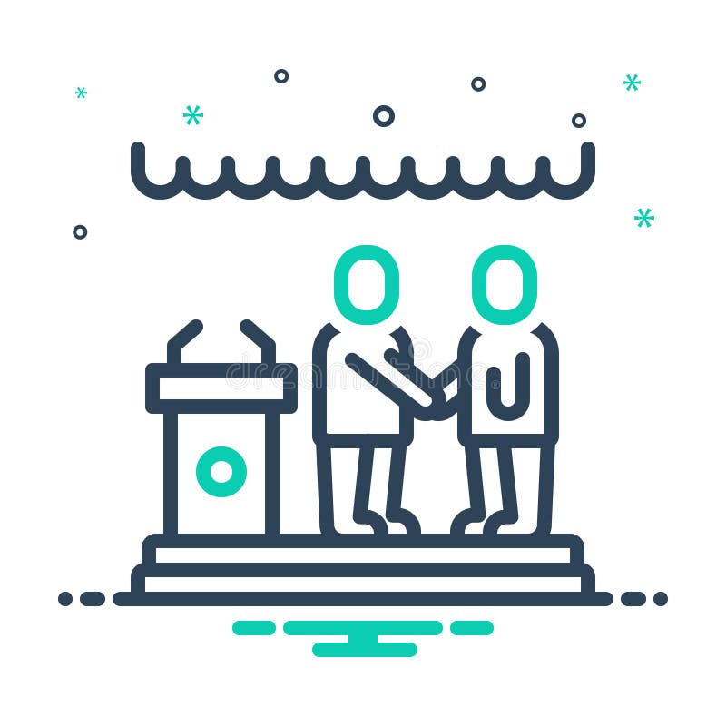 Mix Icon for Meetup, Commingle and Conjoin Stock Illustration ...