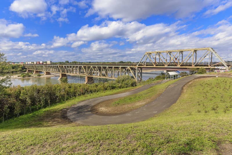 Meewasin Trail stock image. Image of nature, tree, south - 181520901