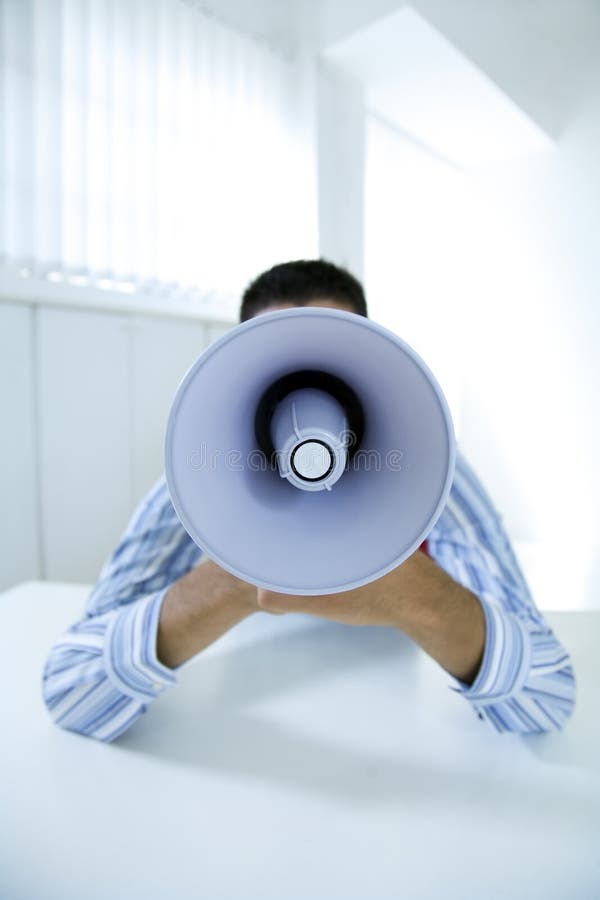 Megáfono imagen de archivo. Imagen de persona, empresarios - 6517465