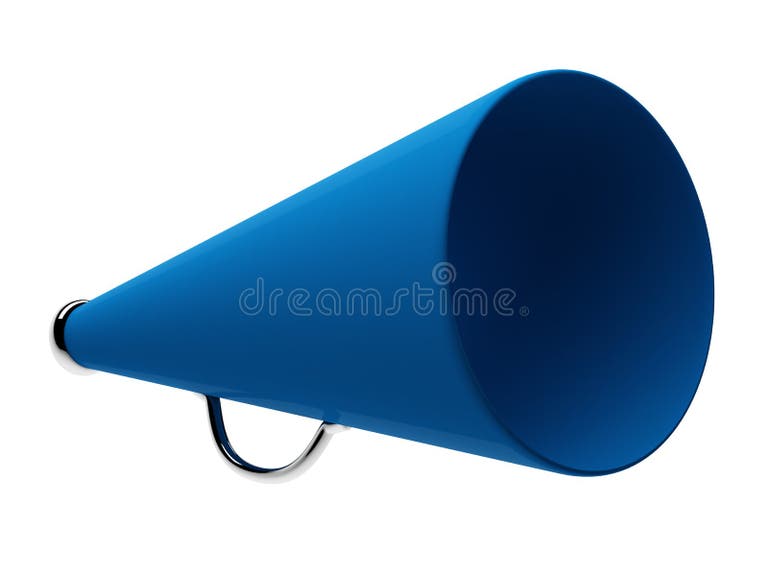 Megáfono azul stock de ilustración. Ilustración de animador - 16956965