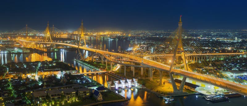 Mega Bridge stock image. Image of landmark, freeway - 173398069