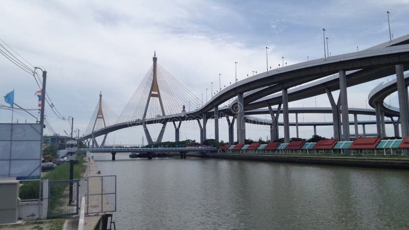 Mega Bridge , Bhumibol Bridge , Industrial Ring Road Bridge Stock Photo ...