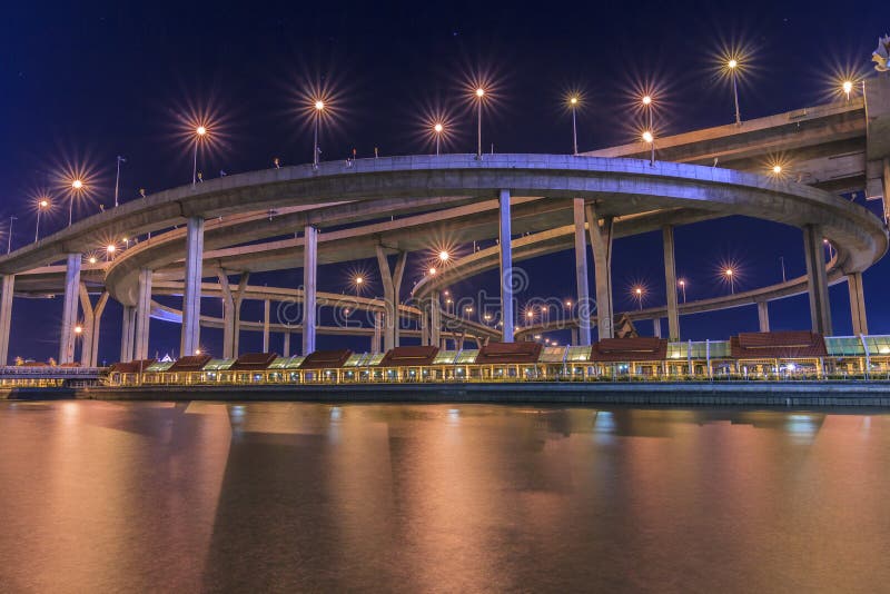 Mega bridge and the river stock image. Image of metropolis - 26793193