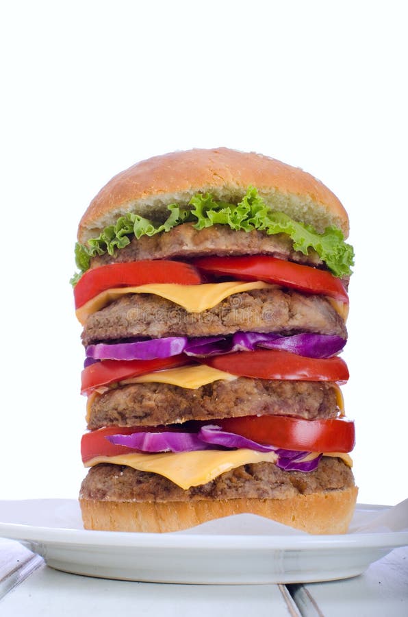 Mega burger stock image. Image of ideas, indulgence, burger - 39038859