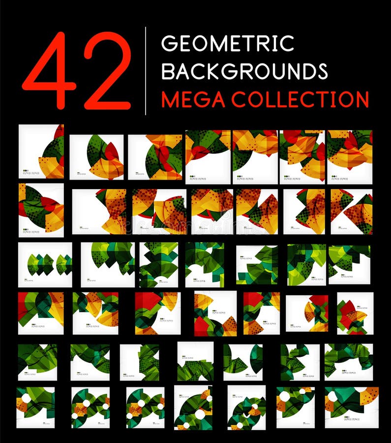 Mega Collection of Abstract Backgrounds Stock Vector - Illustration of ...