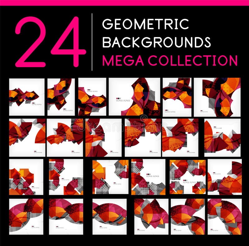 Mega Collection of Abstract Backgrounds Stock Vector - Illustration of ...