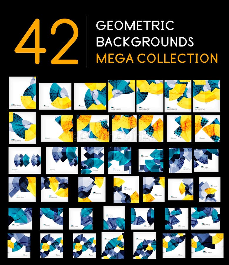 Mega Collection of Abstract Backgrounds Stock Vector - Illustration of ...