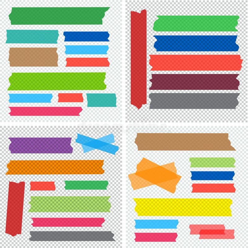 Mega Collection of Adhesive Tape Pieces Vector Set Stock Vector ...