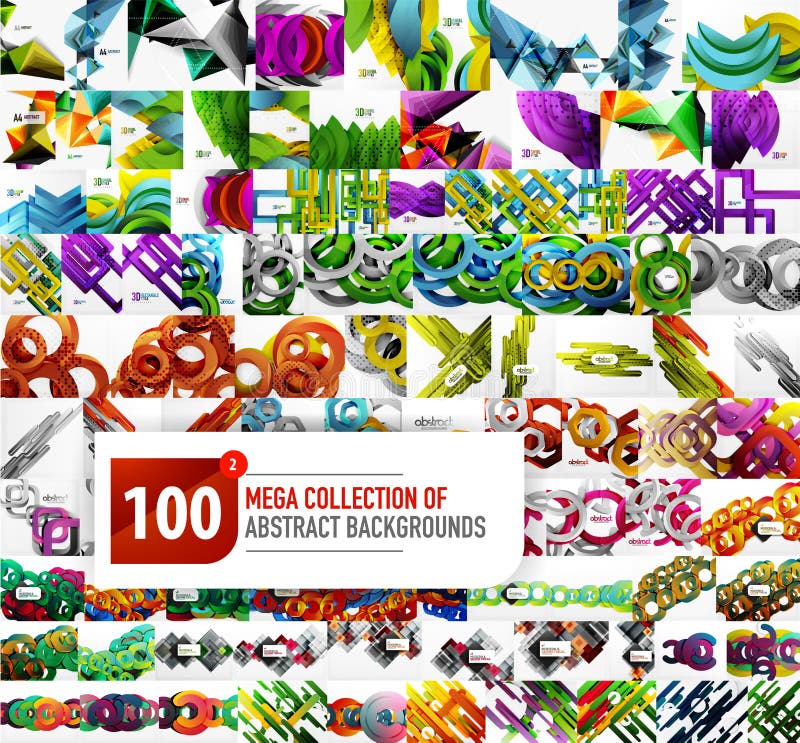Mega Collection of Backgrounds Stock Vector - Illustration of flyer ...