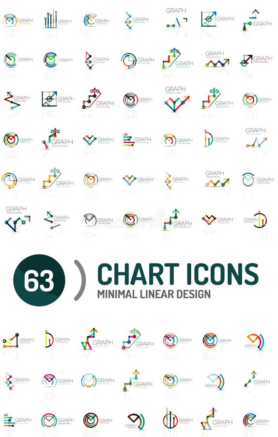 Collection of chart logos stock vector. Illustration of abstract - 70565787