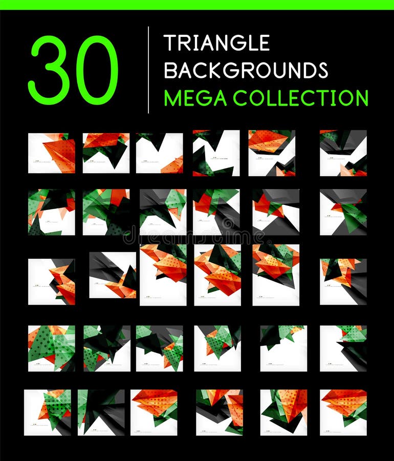 Mega Collection of Triangle Shape Backgrounds Stock Vector ...