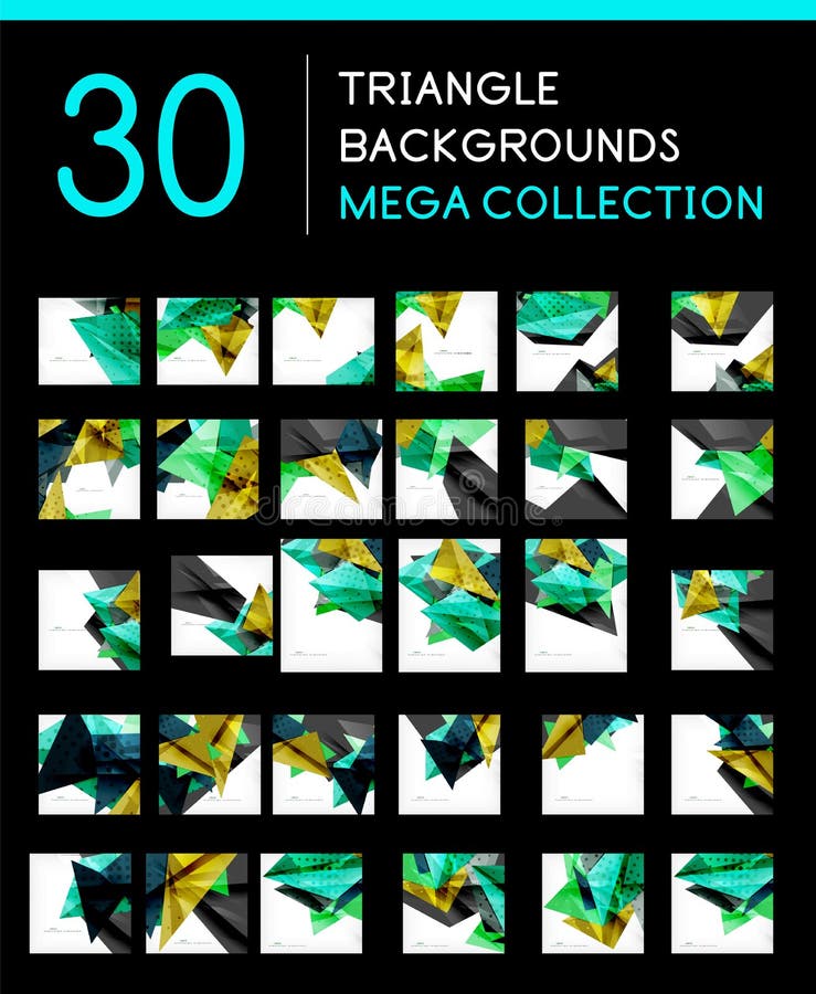 Mega Collection of Geometric Abstract Backgrounds Stock Vector ...