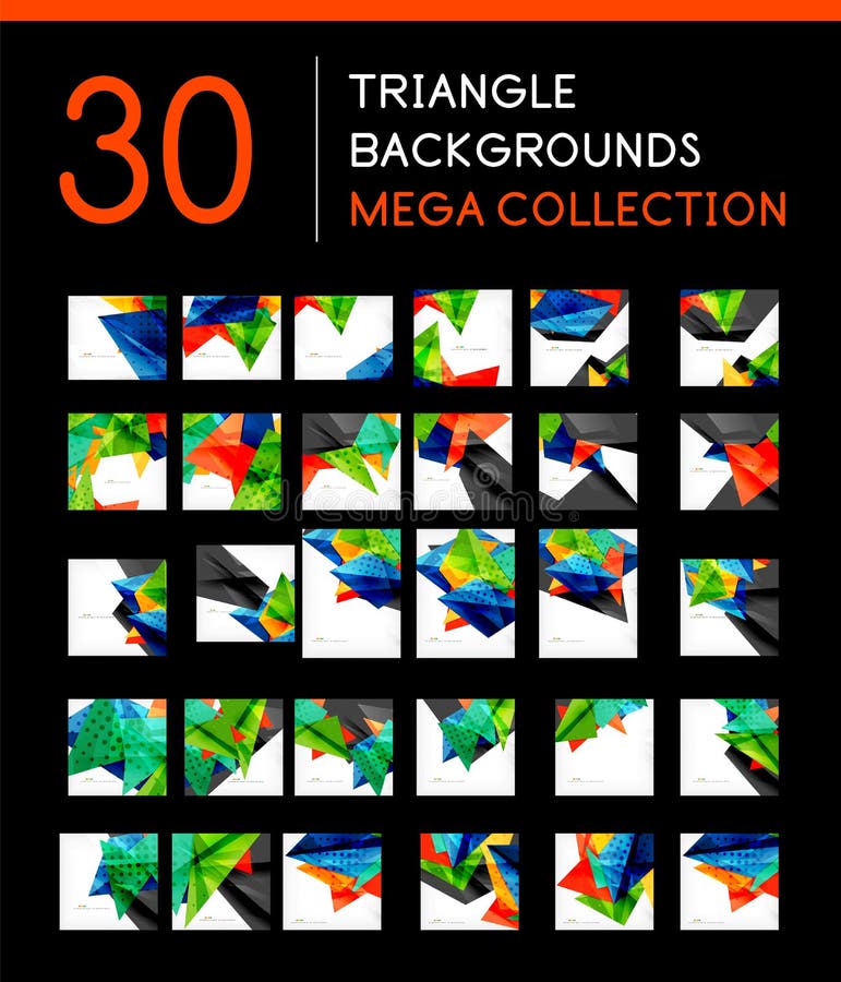 Mega Collection of Geometric Abstract Backgrounds Stock Vector ...