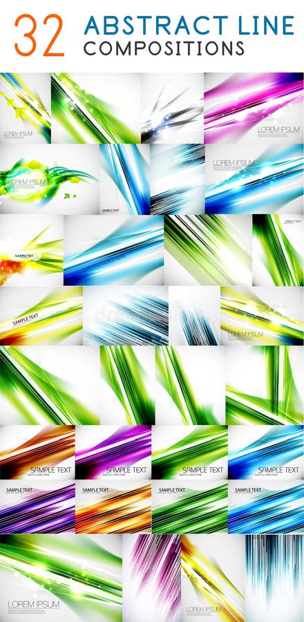 Mega Collection of Straight Lines Stock Vector - Illustration of ...