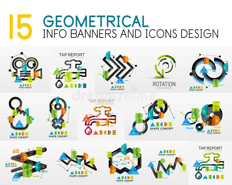 Mega Collection of Vector Digital Infographics Diagram Template with ...