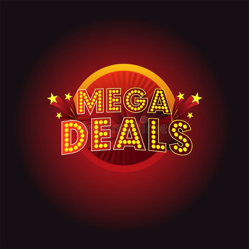 Mega Deals Logo Abstract Circle Red BG Vector Design Stock Illustration ...