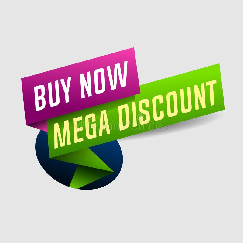 Mega discount banner. stock vector. Illustration of deal - 98717500