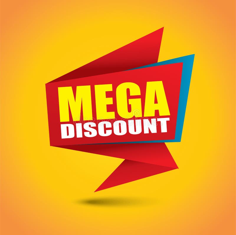Mega Discount Bubble Banner Stock Vector - Illustration of promotional ...