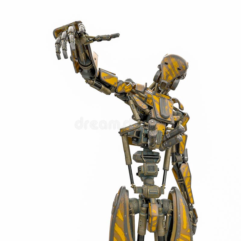 Mega Drone Soldier Robot is Doing a Gangster Pose Stock Illustration ... Mega Drone Soldier Robot is Doing a Gangster Pose Stock Illustration ...