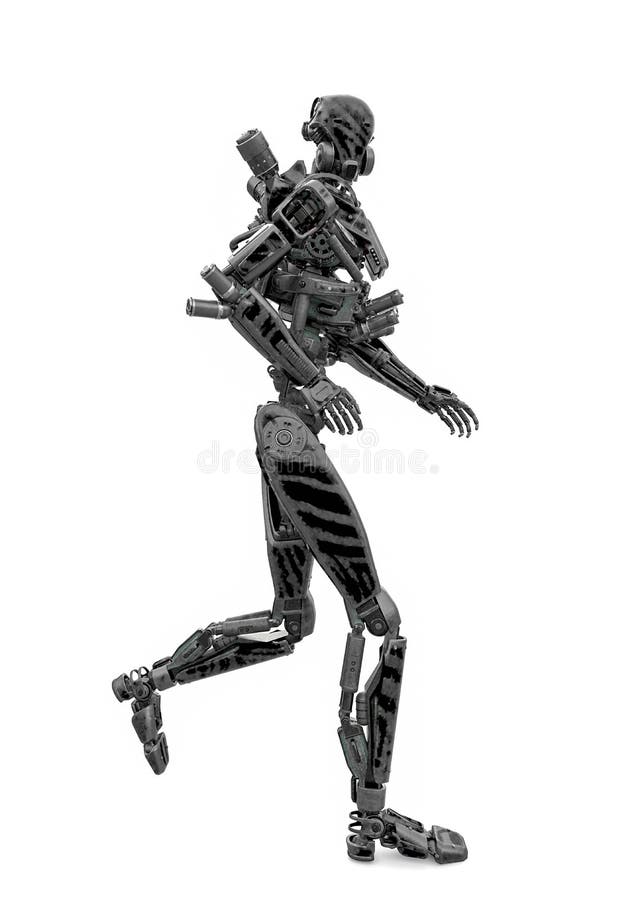 Mega Drone Soldier Robot is Running Stock Illustration - Illustration ... Mega Drone Soldier Robot is Running Stock Illustration - Illustration ...