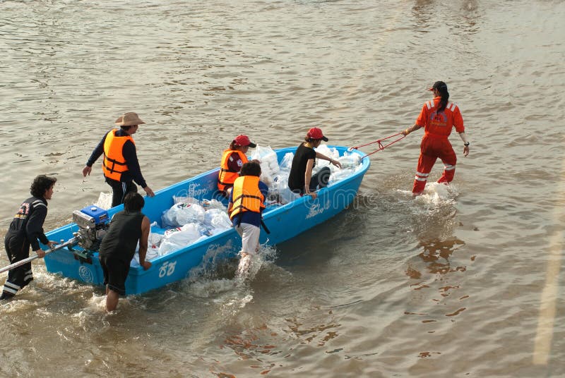 Mega floods in Thailand. editorial photo. Image of environment - 22754216