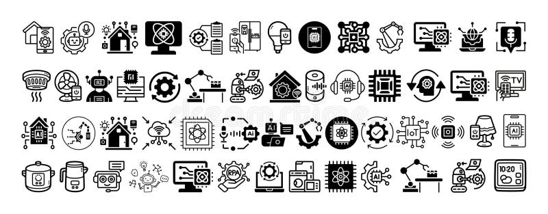 Mega Icon Collection of Smart Home, Ai Assistants, Automation, Quantum ...
