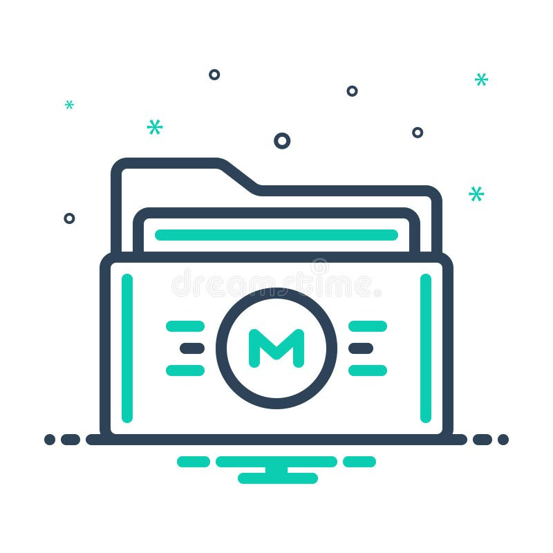Mix Icon for Mega, Whopping and Folder Stock Vector - Illustration of ...