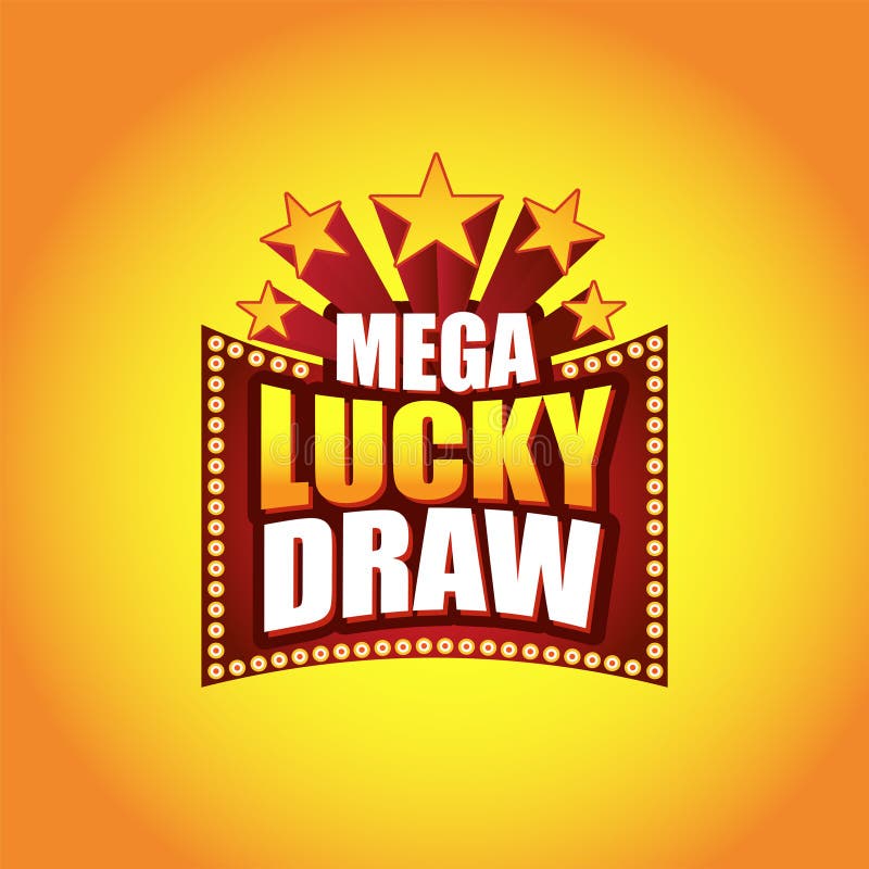 Mega Lucky Draw 3D Style Effect. Retro Vintage Logo Stock Vector ...
