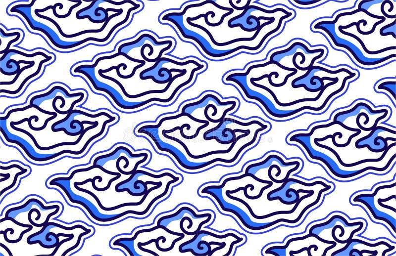 Mega Mendung Batik Pattern Vector Illustration Stock Illustration ... Mega Mendung Batik Pattern Vector Illustration Stock Illustration ...