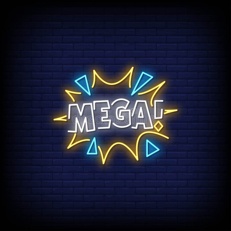 Mega Neon Signs Style Text Vector Stock Vector - Illustration of deal ...