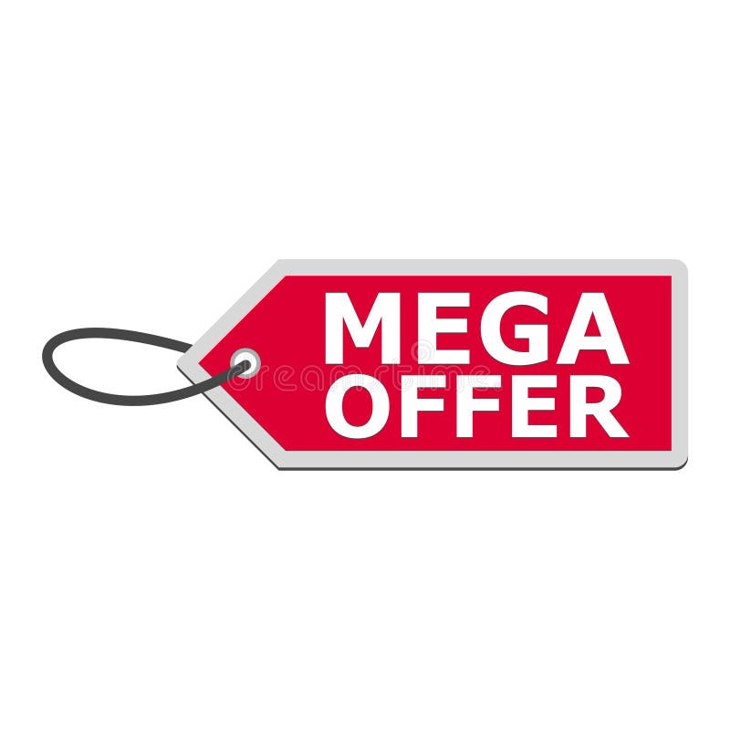 Mega Price Tags Icon or Logo, Simple Illustration, Color Set Stock ...