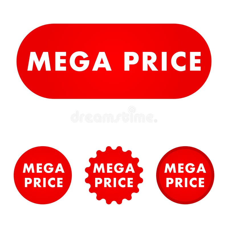 Mega Price Tags. Flat Eps10 Vector Illustration. Stock Vector ...