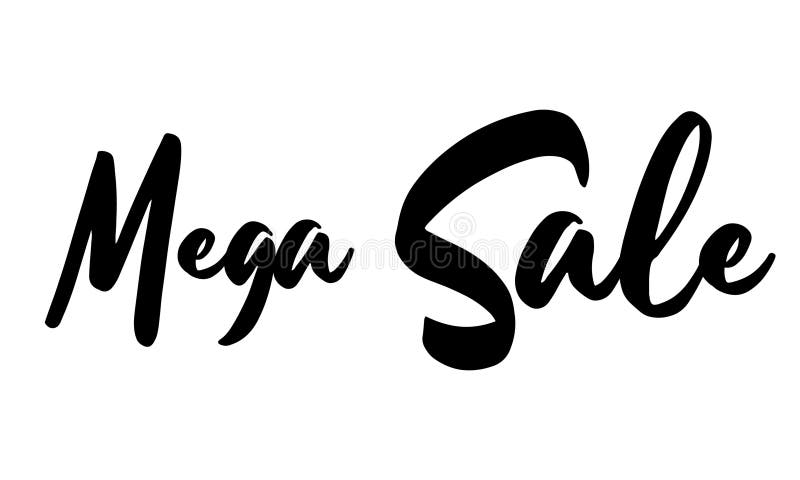 Mega Sale Bold Typography Text for Sale Banners Flyers and Templates ...