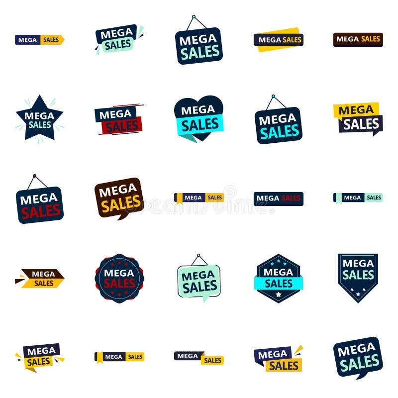 Mega Sale Bundle 25 Impactful Vector Designs for Salespeople Stock ...