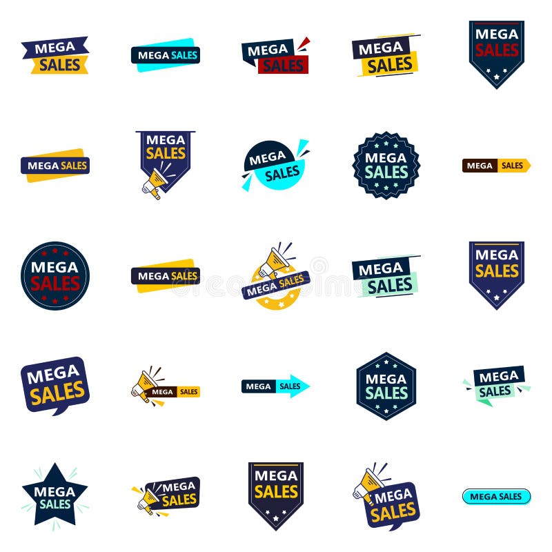Mega Sale 25 Customizable Vector Banners for Your Next Promotion Stock ...