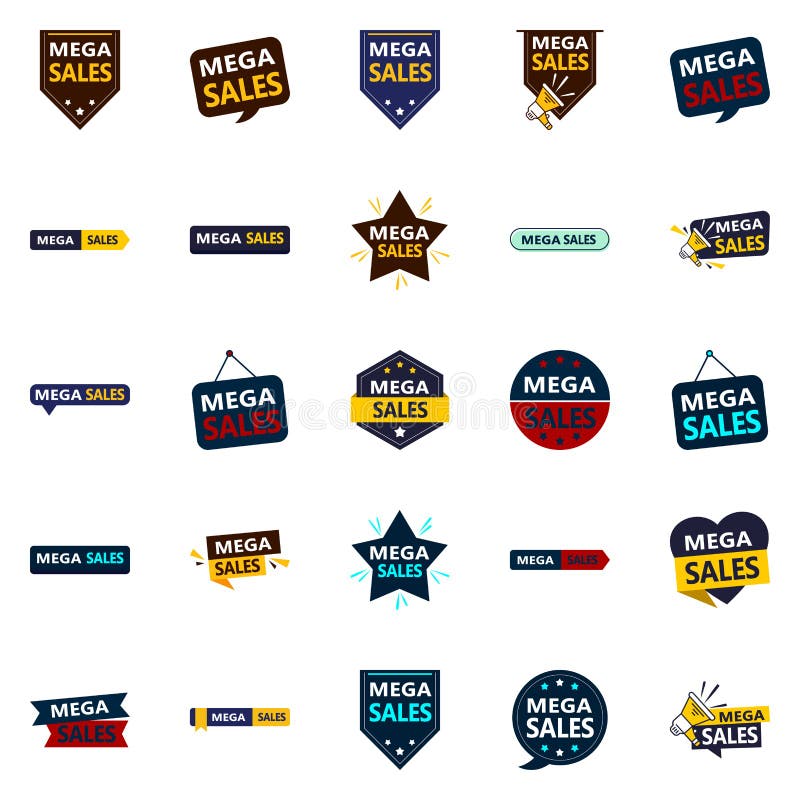 Mega Sale 25 High Quality Vector Designs To Boost Your Sales Stock ...
