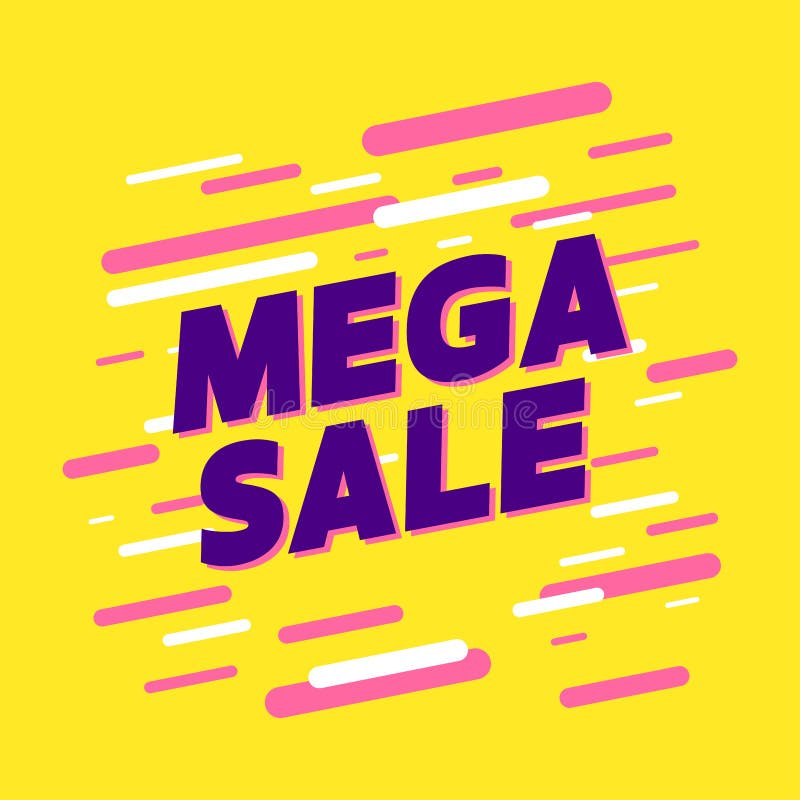 Mega Sale Promotion Banner Vector Stock Vector - Illustration of poster ...