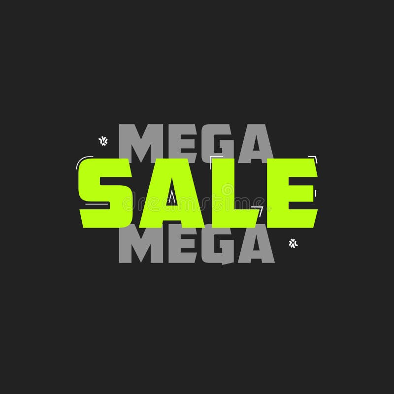 Mega Sale Sticker - Mega Sale Label - Mega Sale Design Stock Vector ...
