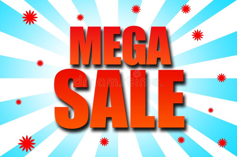 Mega Sale template design stock illustration. Illustration of icon ...
