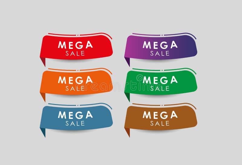 Mega Sale Vector File EPS stock vector. Illustration of style - 253714168