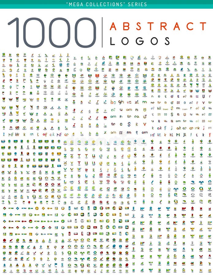 Mega- Sammlung des Logos vektor abbildung. Illustration von öko - 83812771