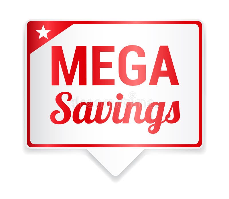 Mega Savings, Sale Stickers Set. Certificate Emblem Labels. Stock ...