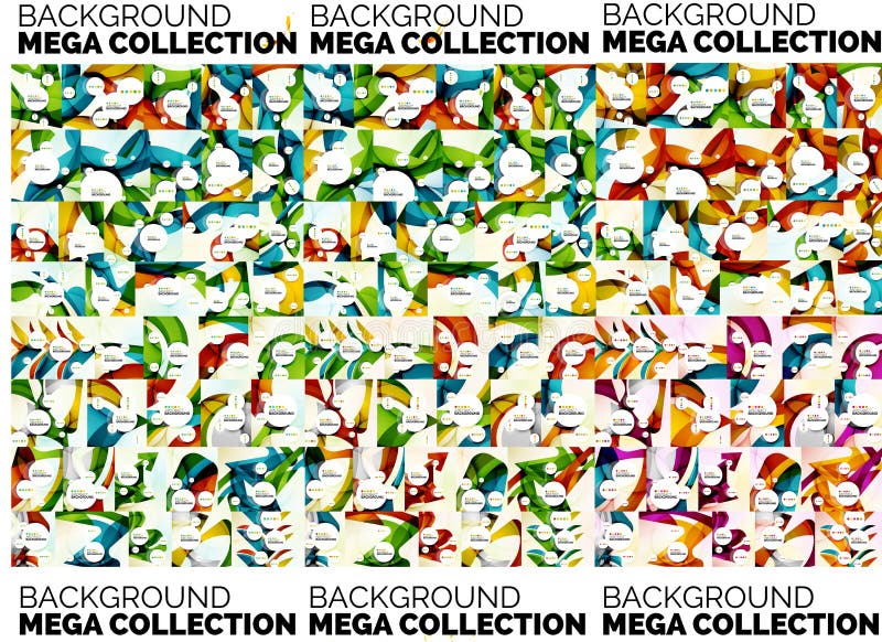 Mega Set of Abstract Backgrounds Stock Vector - Illustration of motion ...