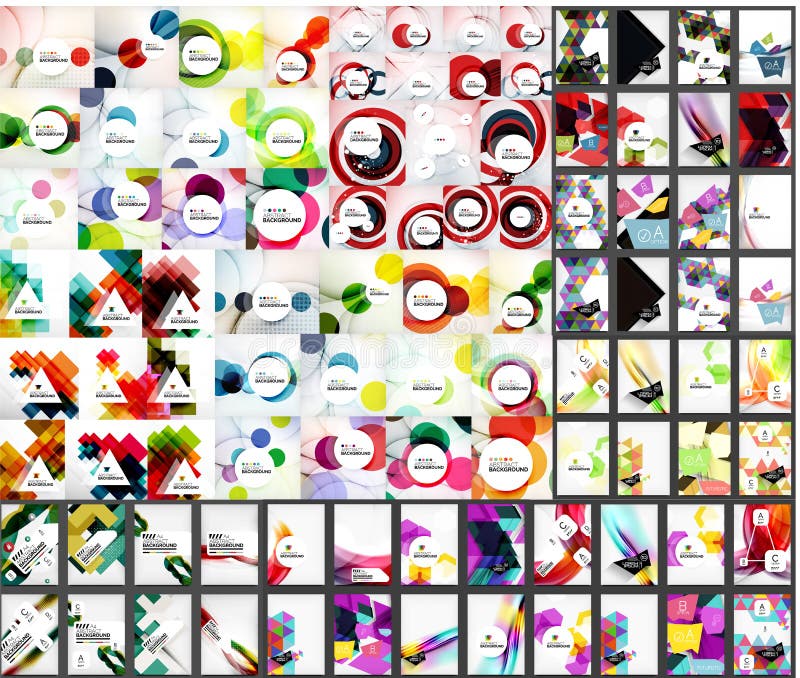 Mega Set of Abstract Backgrounds Stock Vector - Illustration of blog ...